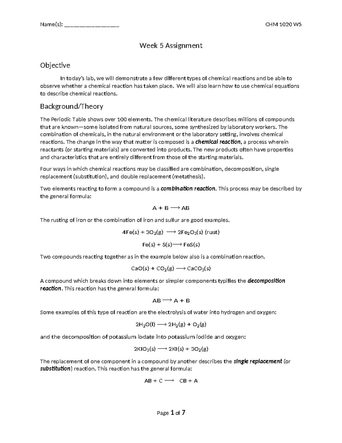 Week 5 - just need help - Week 5 Assignment Objective In today’s lab, we will demonstrate a few ...