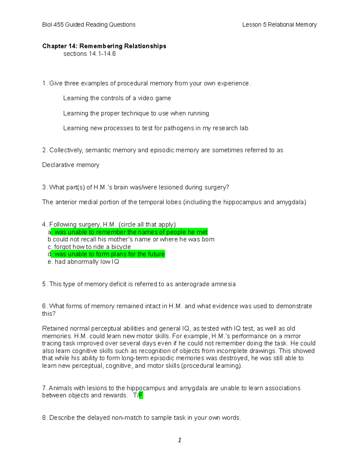 5. GRQ Relational Memory - Chapter 14: Remembering Relationships ...