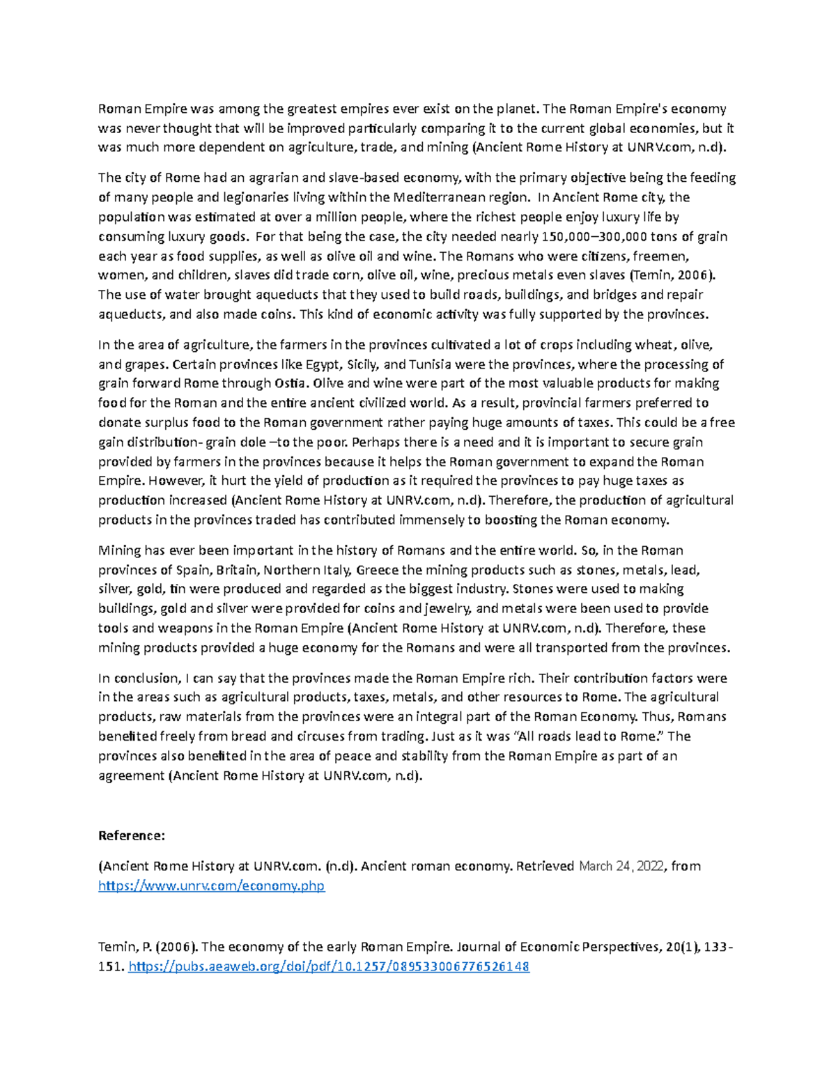 BIOL 1122 Discussion Forum UNIT 8 - Roman Empire was among the greatest ...