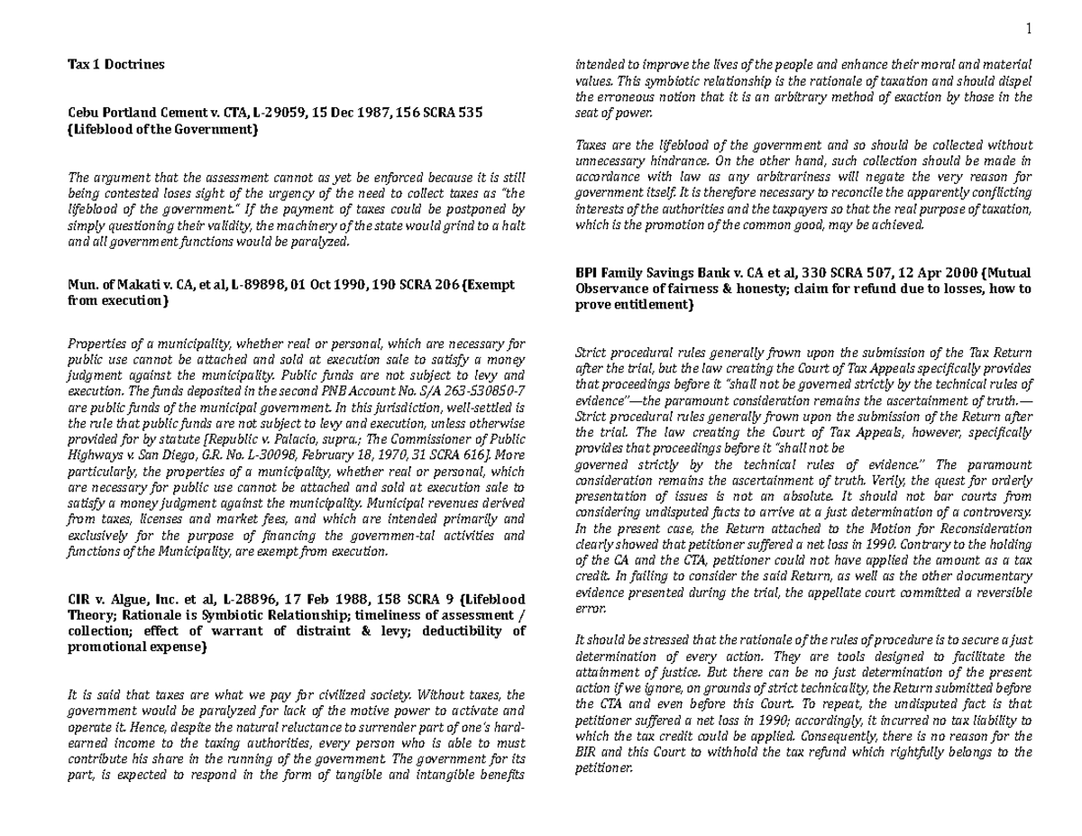 Tax 1 Doctrines - tax 1 doctrine tax 1 doctrine tax 1 doctrine tax 1 ...