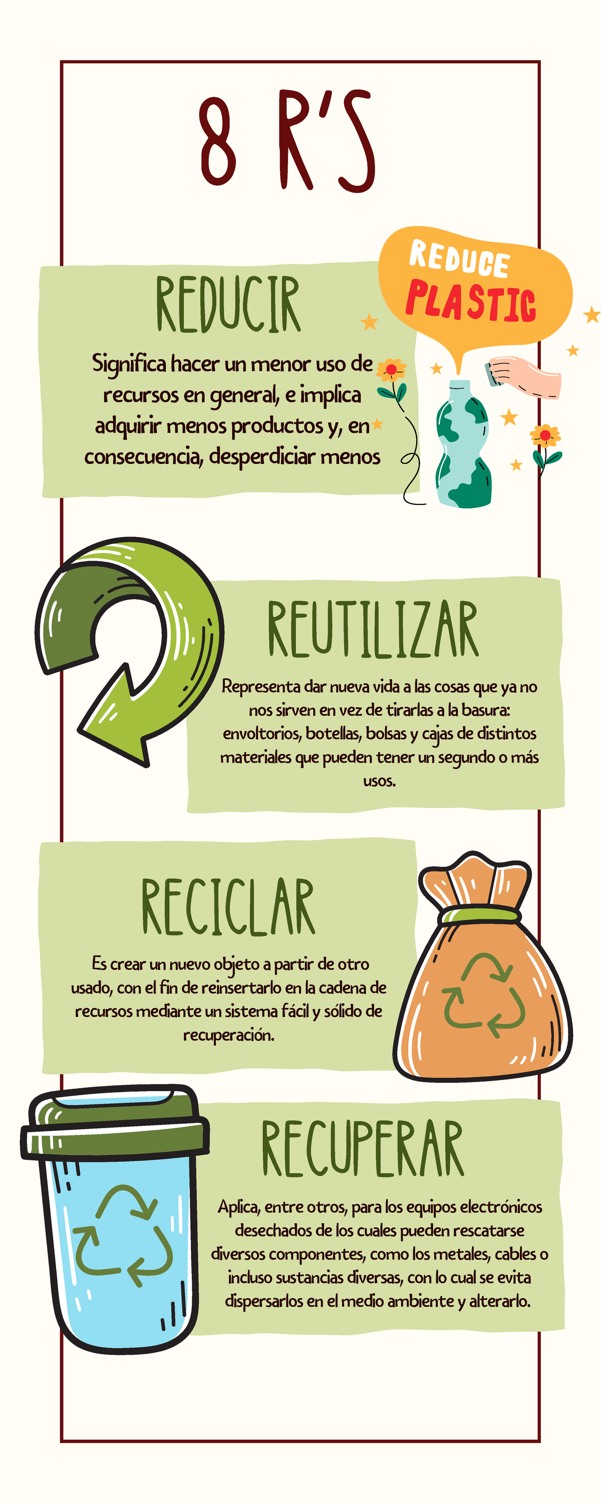 8 R’s - Información sobre las 8 R’s - REDUCIR Significa hacer un menor ...