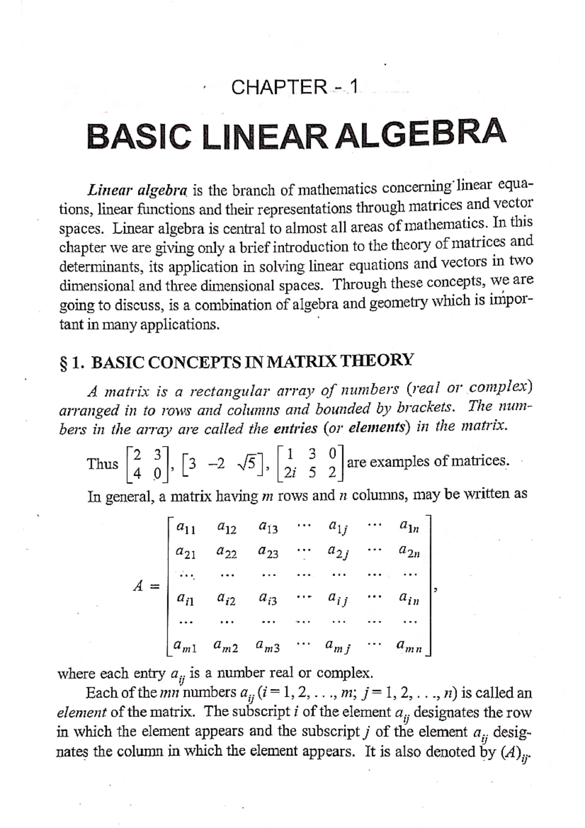 Basic linear algebra - Bsc maths - Studocu