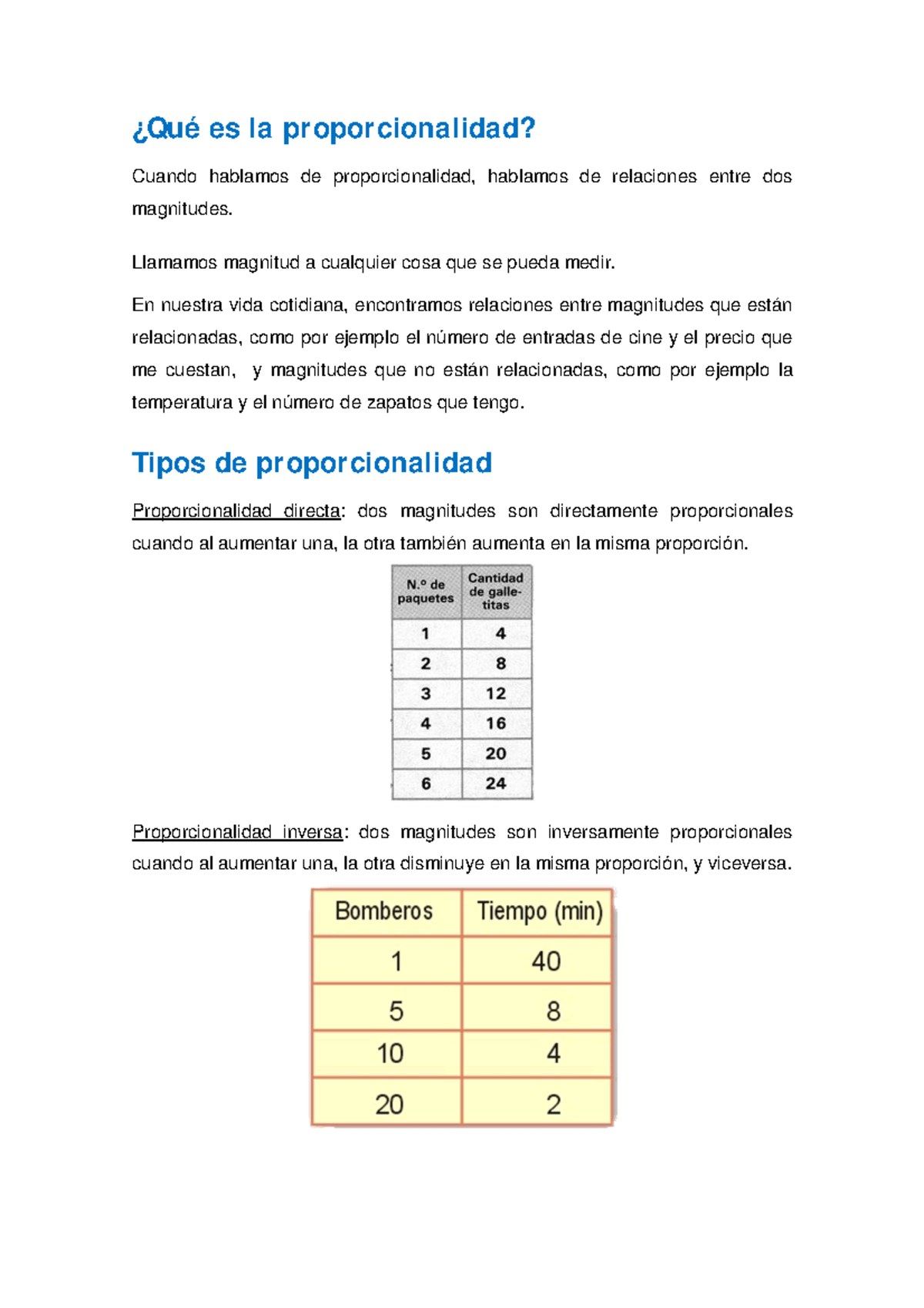 Matemc 3a1ticas-proporcionalidad - ¿Qué es la proporcionalidad? Cuando ...
