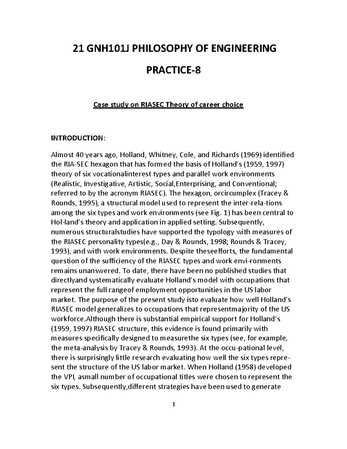 Practice-8 - philosophy of engineering - 21 GNH101J PHILOSOPHY OF ...