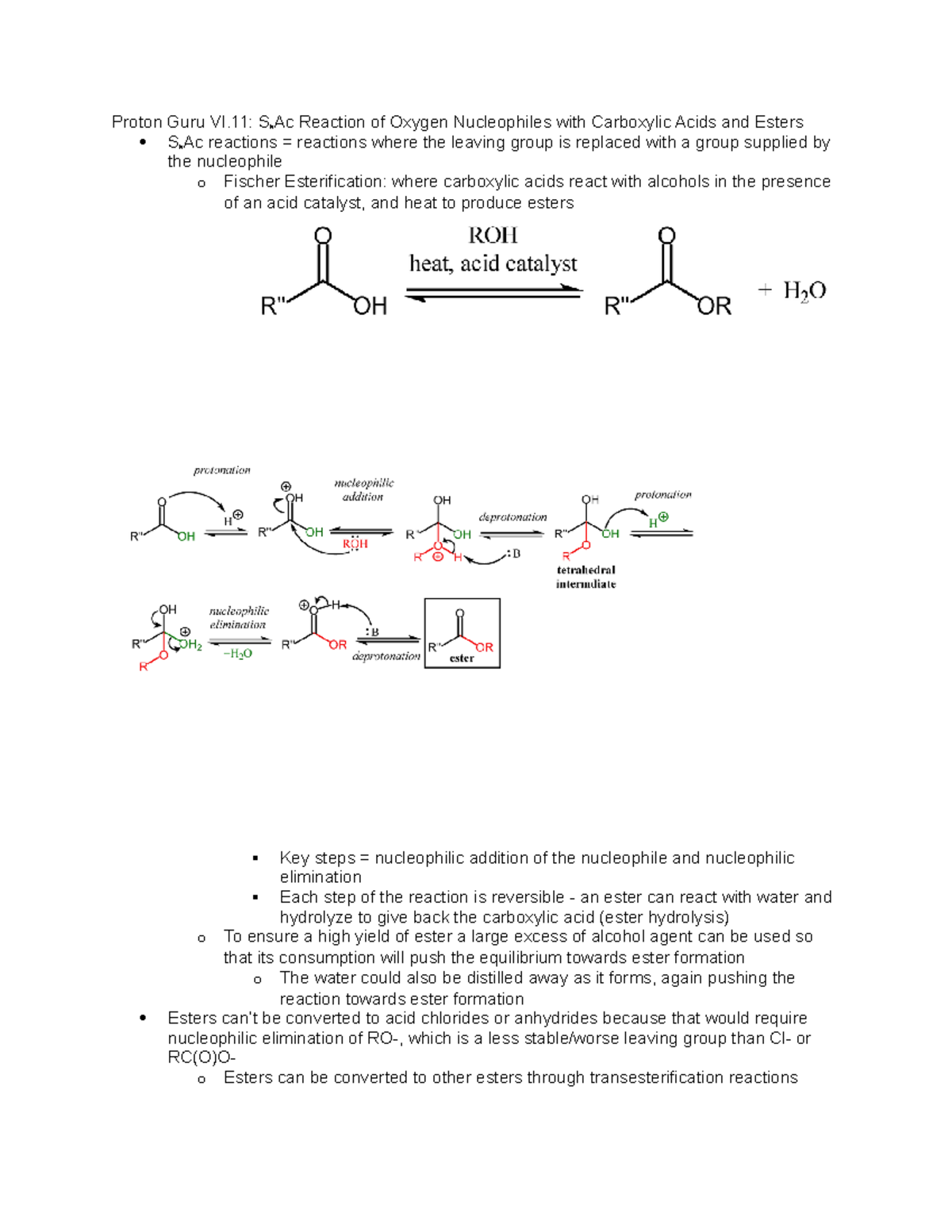 Chem 202 19 and 20 - chapter 15 of burdge and proton guru - SNAc ...