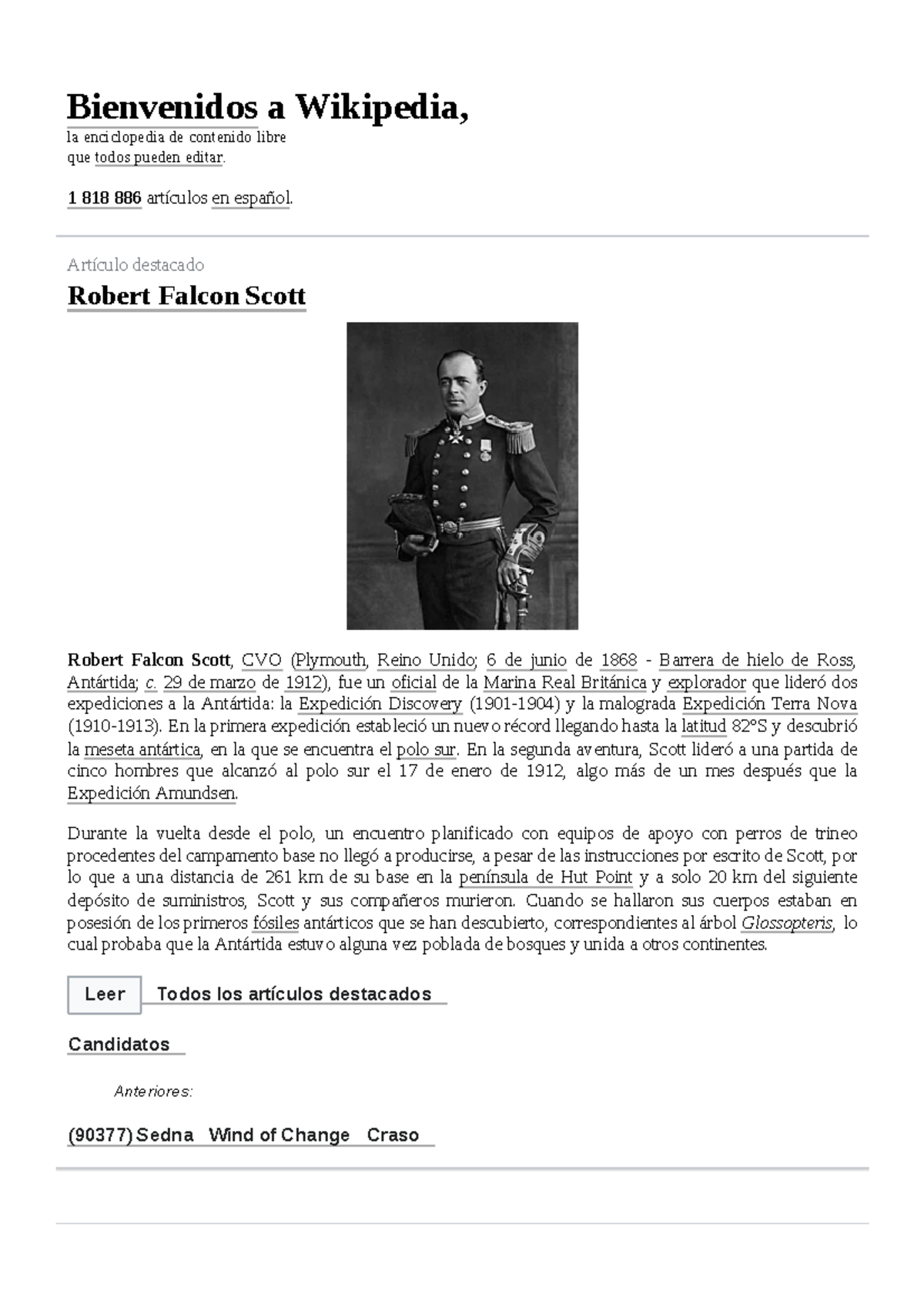 Wikipedia Portada - ... - Bienvenidos a Wikipedia, la enciclopedia de ...