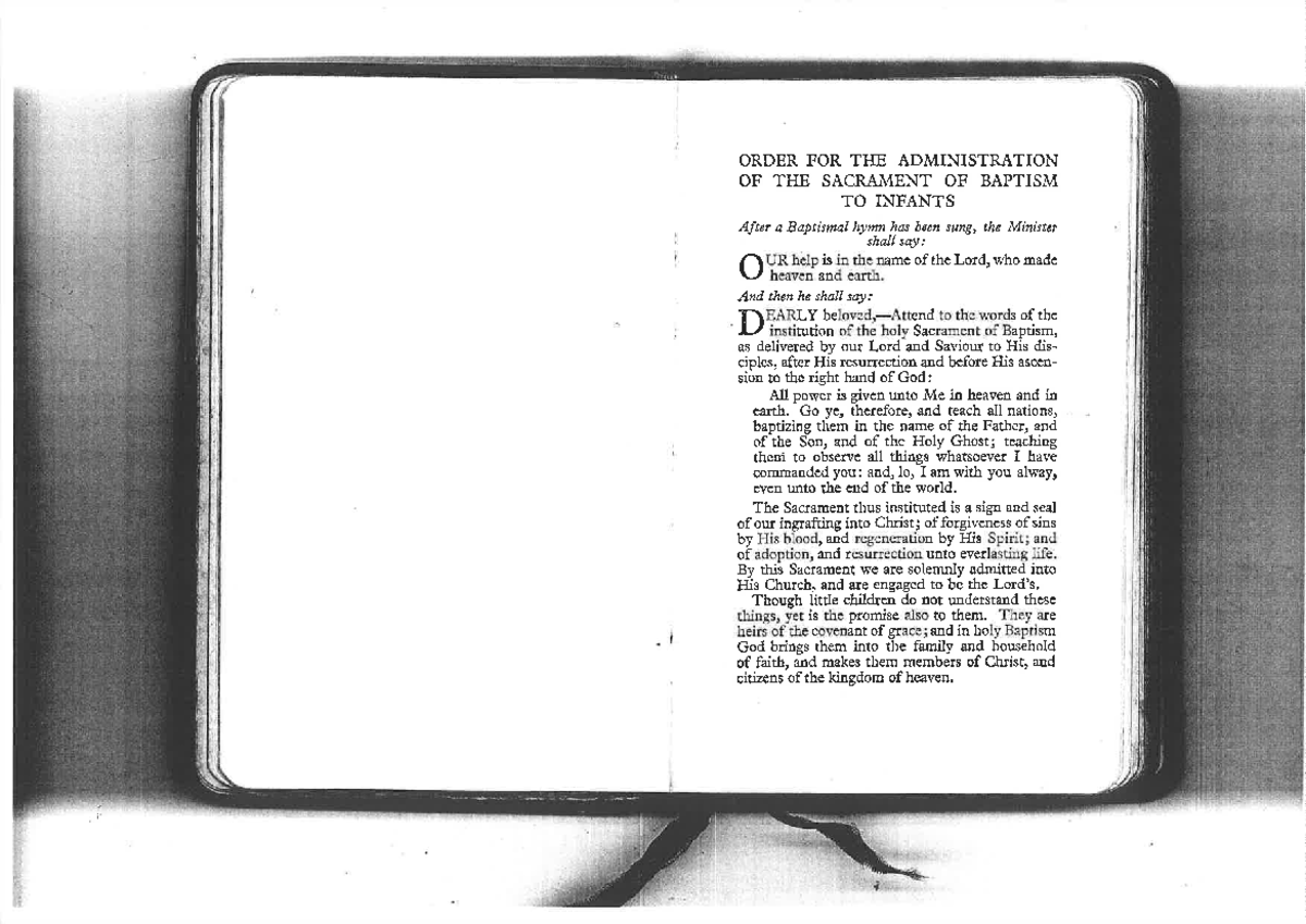 Baptism Service Anglican - ORDER FOR THE ADMINISTRATION OF THE ...