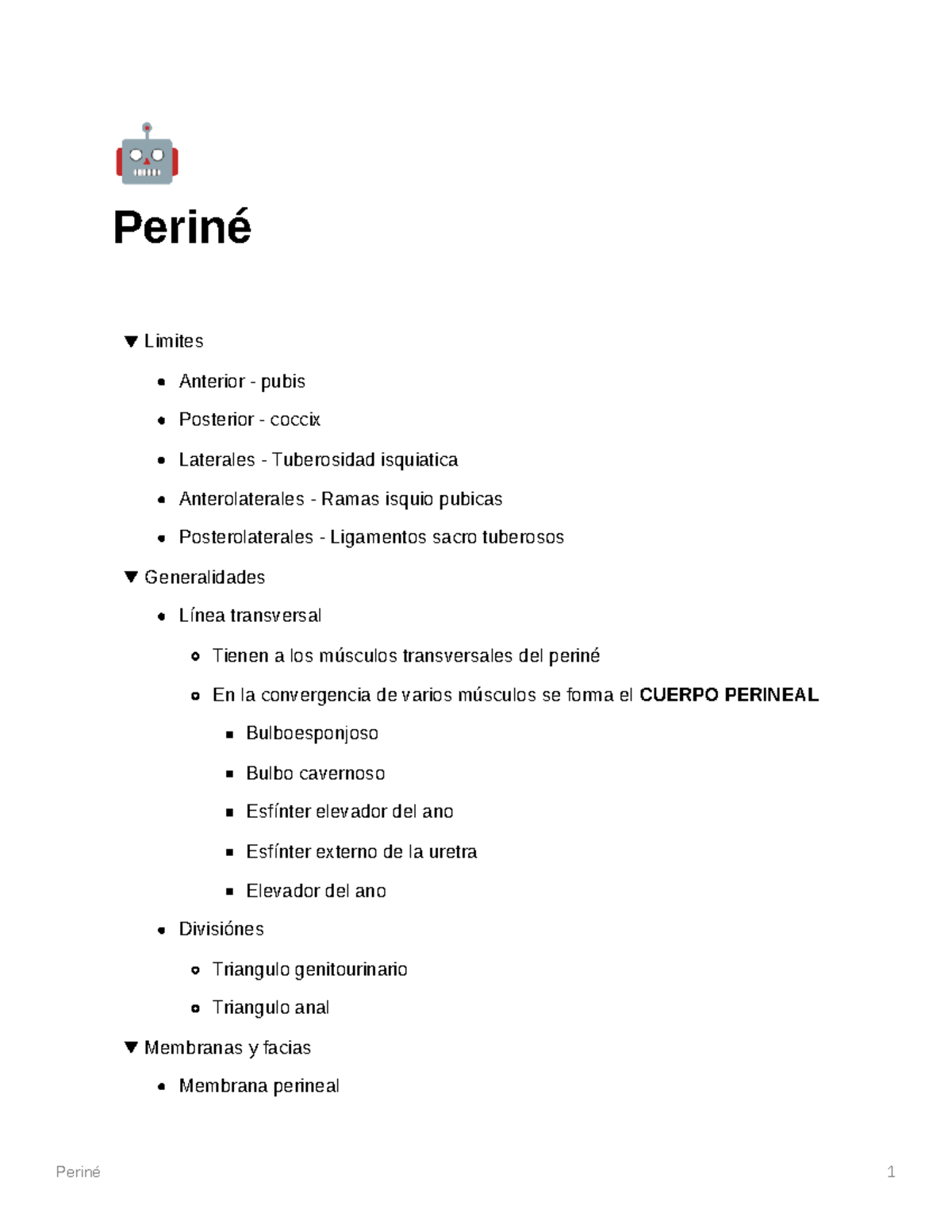 Perine - Neuroanatomía - Periné. Snell - F Periné Limites Anterior ...