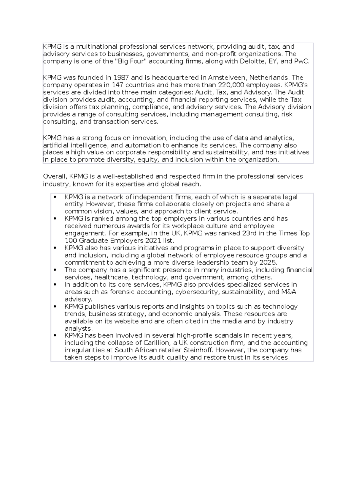 KPMG Info - Corporate Finance - KPMG is a multinational professional ...