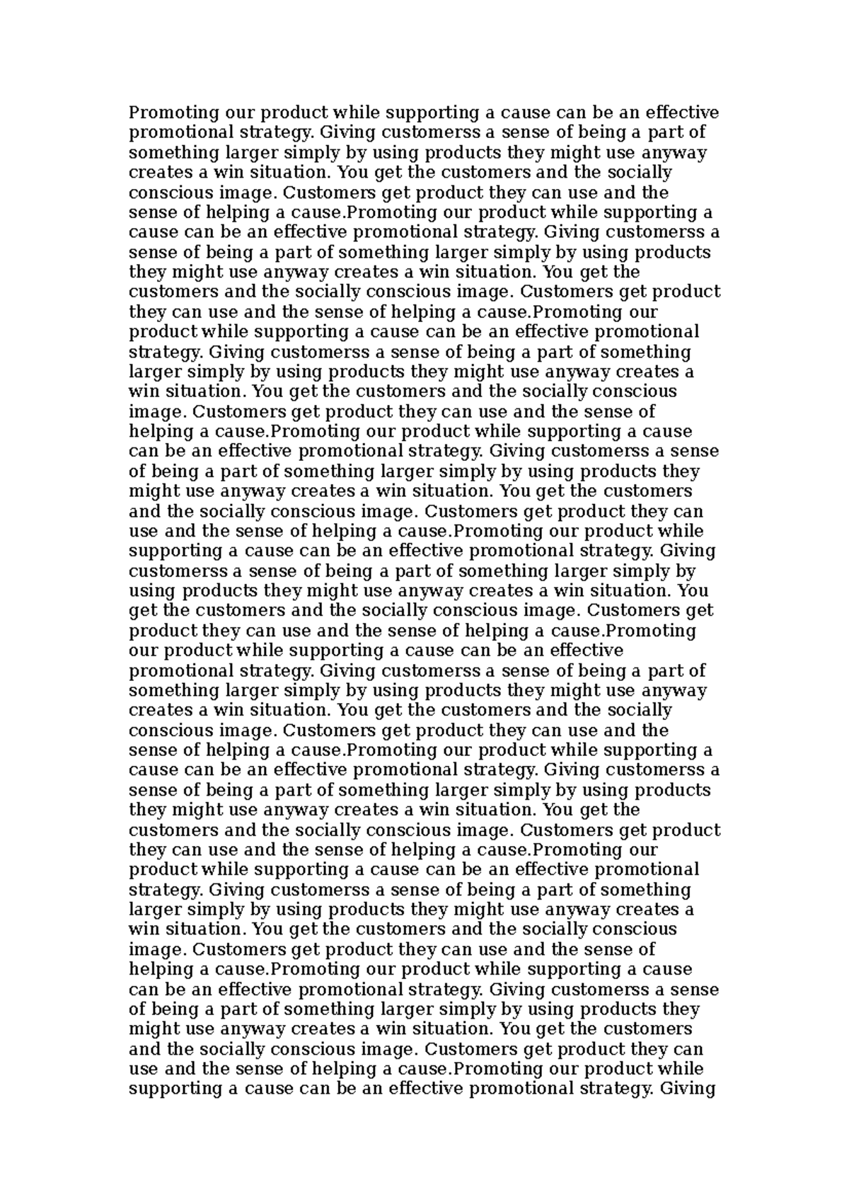 FILE 20 - ueyqashujswhwncfwedf - Promoting our product while supporting ...