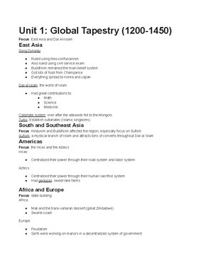 AP Region Map - Notes - AP World History Geographical Regions Map 1, AP ...