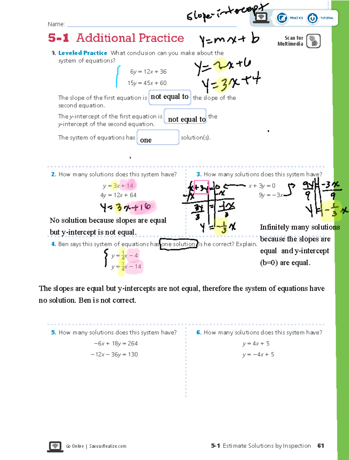 Cc64ed434b000195 d964afec483606 c8 - PRACTICE TUTORIAL Name: 5-1 Additional Practice Leveled ...