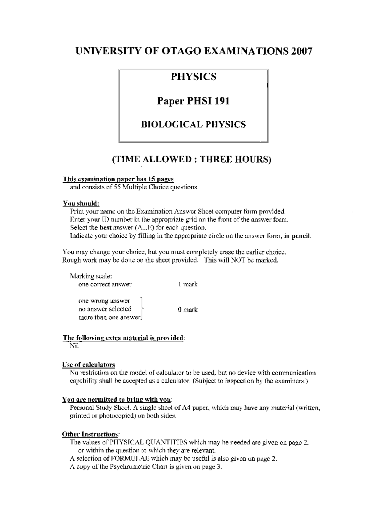 Exam 2020, questions - Physics - Studocu