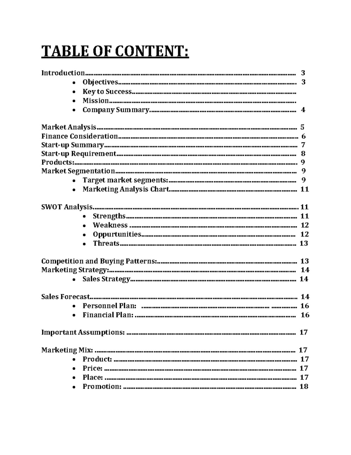 Report - Research paper - TABLE OF CONTENT: Key to - Studocu