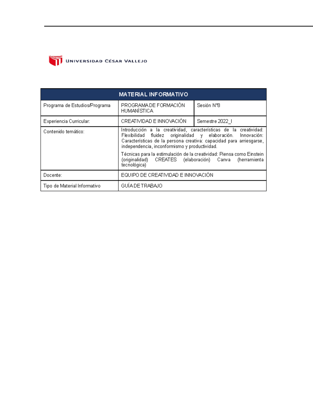 GUÍA DEL Estudiante 8 - guias practicas guias - MATERIAL INFORMATIVO ...