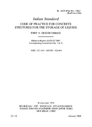 Is 3370 part 1 2009 - Code for structure design - IS 3370 (Part 1 ...
