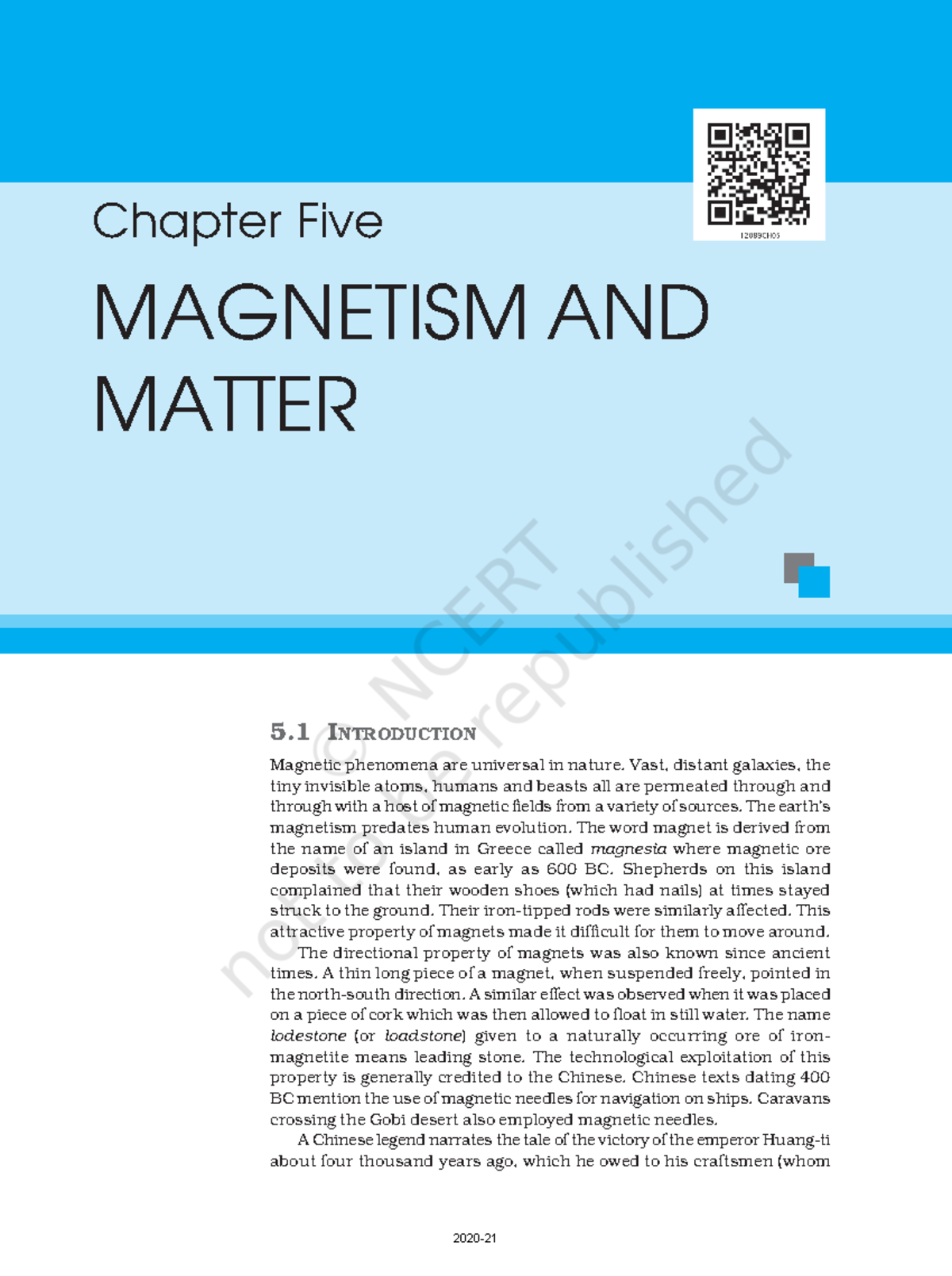 Magnetism AND Matter - Plus two physics - 5 INTRODUCTION Magnetic ...