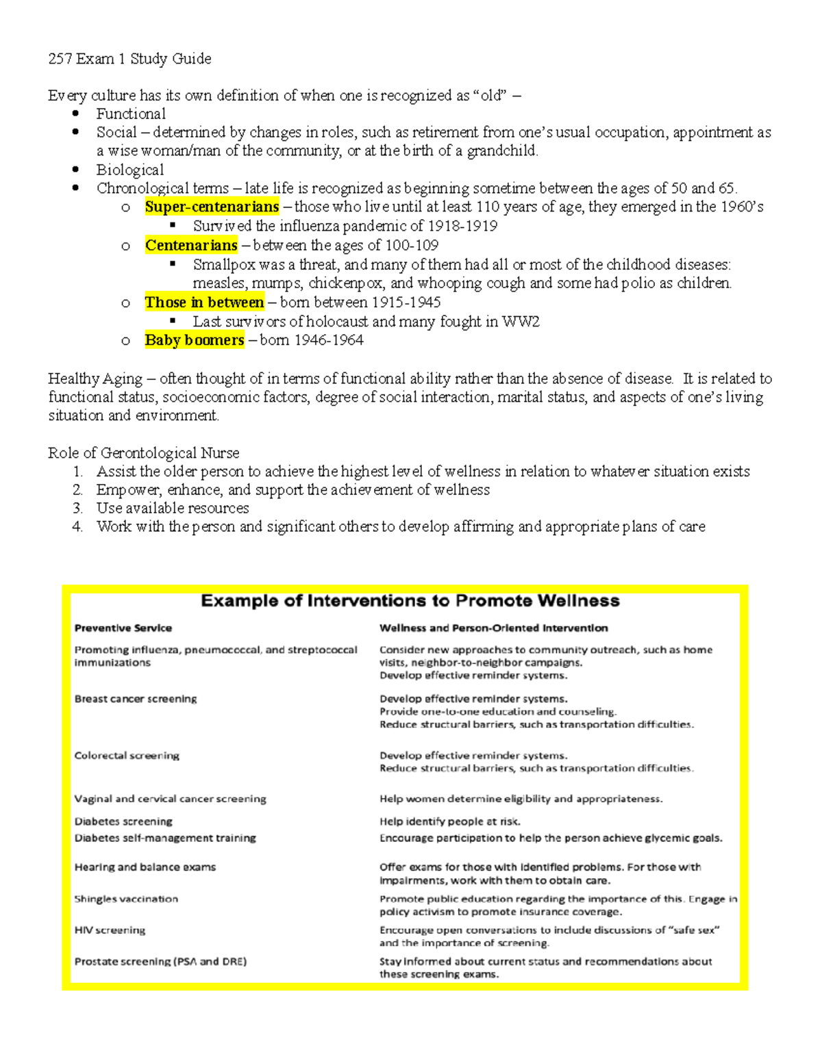 257 Exam 1 Study Guide - 257 - 257 Exam 1 Study Guide Every culture has ...