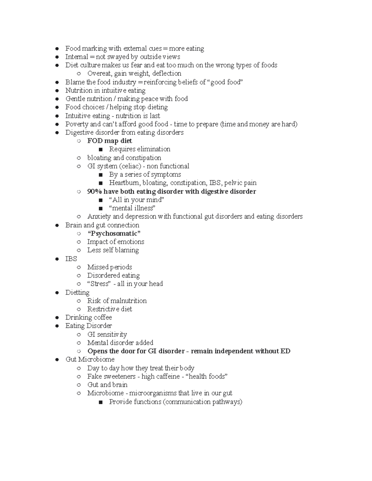 Notes on Assingment for Nutrition - Food marking with external cues ...