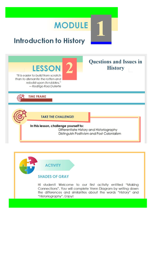 Week 4 - About history - MODULE 1 Introduction to History LESSON 3 ...