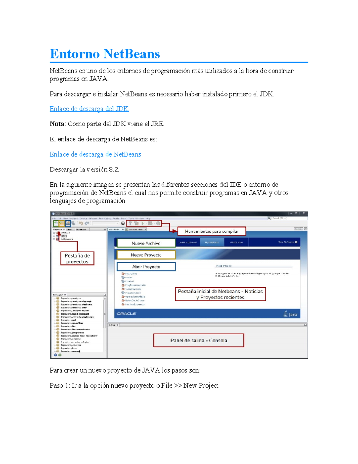 Entorno Net Beans - Entorno NetBeans NetBeans es uno de los entornos de programación más ...