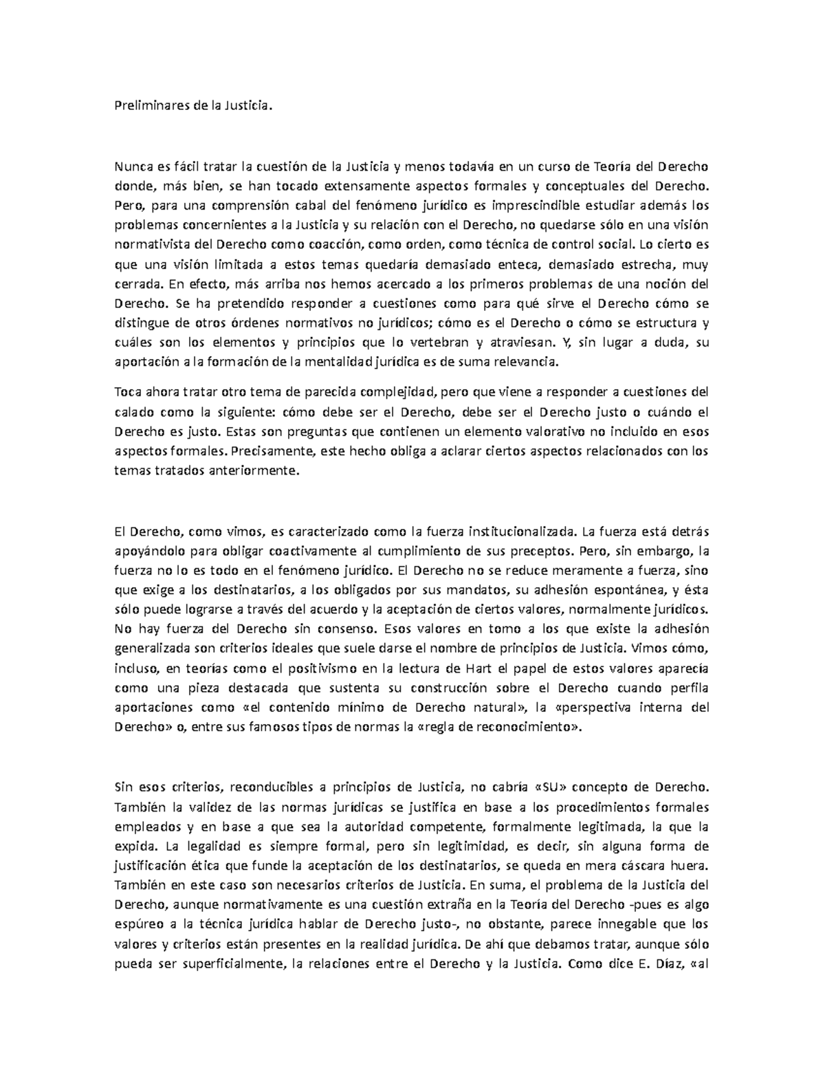 Recención Sobre Derecho Y Justicia - Preliminares de la Justicia. Nunca ...
