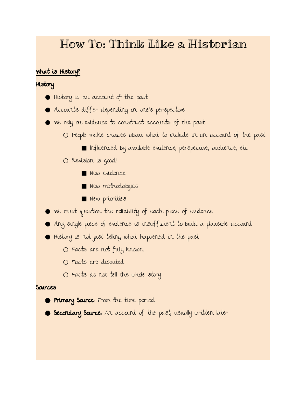 How To Think Like a Historian - How To: Think Like a Historian What is ...