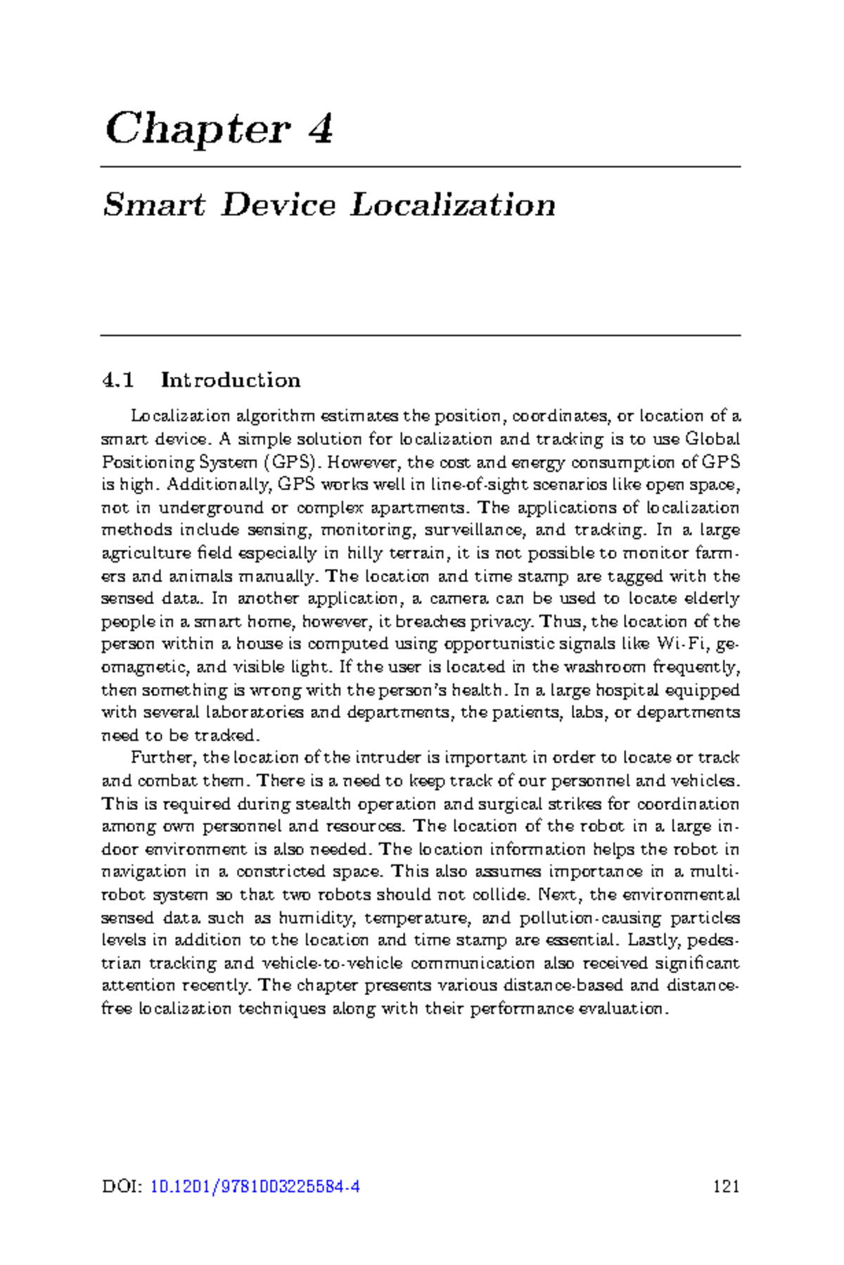 Localizatio - Chapter 4 Smart Device Localization 4 Introduction ...