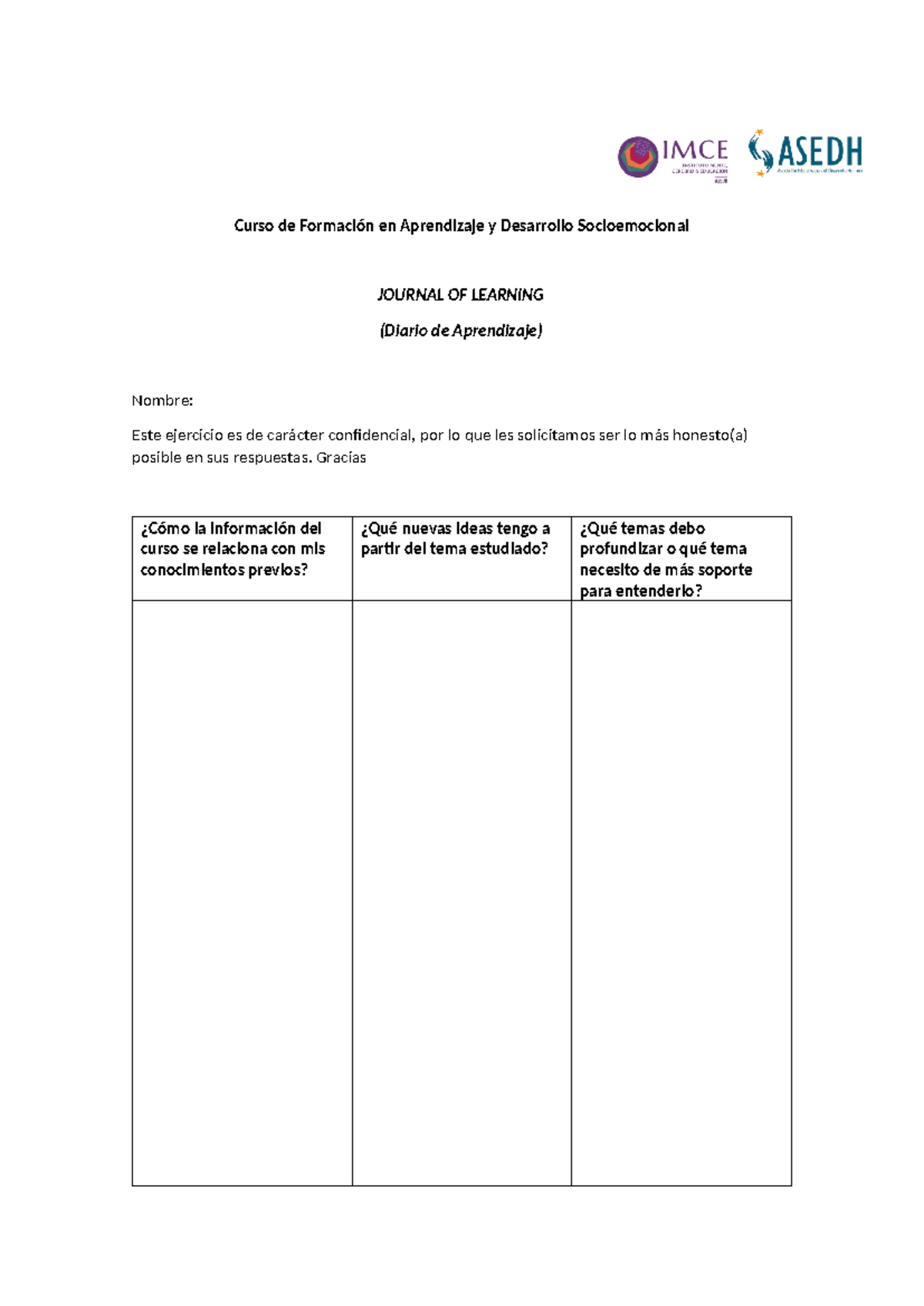 Diario de aprendizaje - fgdfgd - concreto armado - Curso de Formación ...
