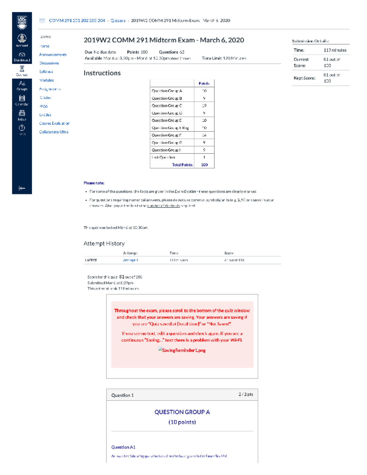 Midterm-exam practice - past material upload - COMM 291 - UBC - Studocu