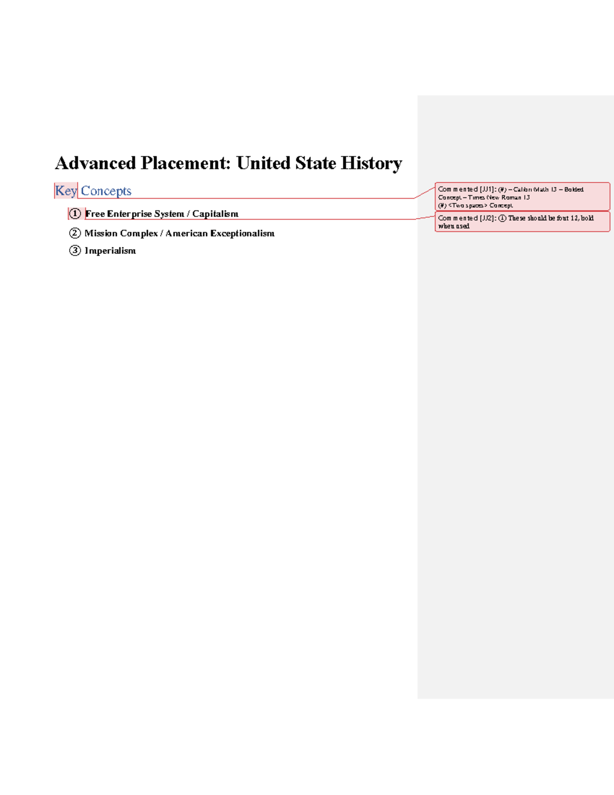 USHistory Study Sheet - US HISTORY REGENTS PRACTICE - Advanced ...