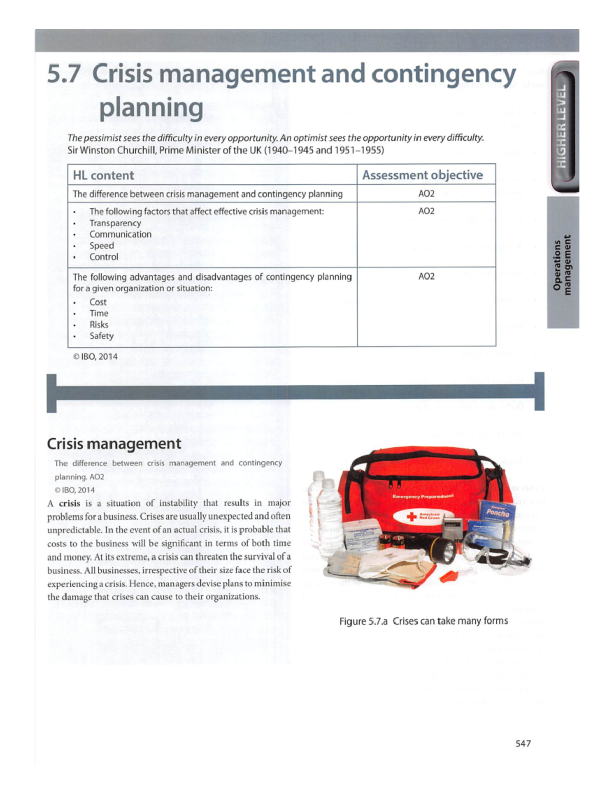 Crisis Management - Chapter Summary - 5 Crisis management and ...