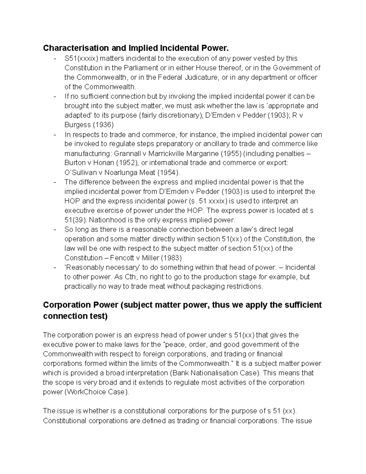 ACL Practice - How to answer problem question - Characterisation and ...