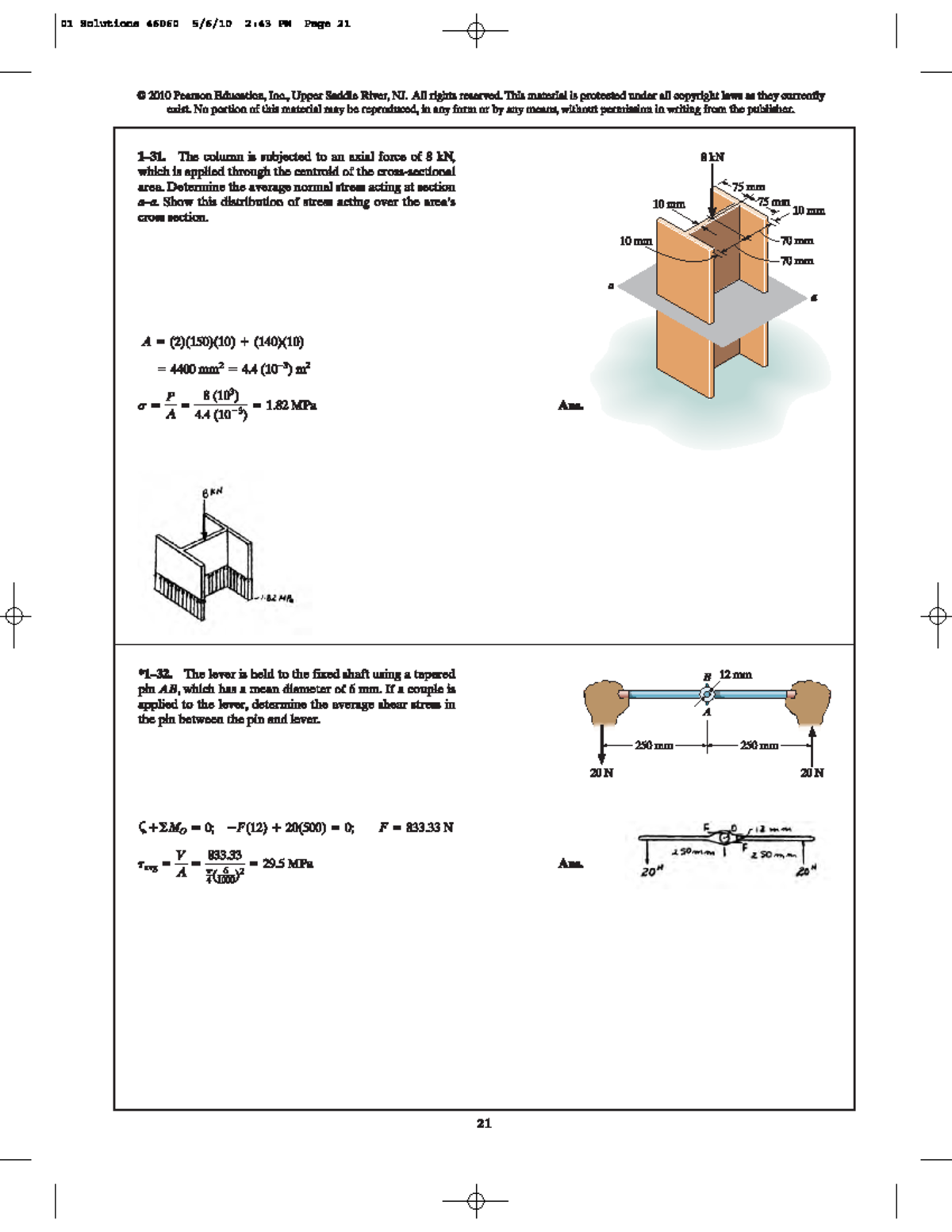 CH#1 - Suggested Questions - Solid mechanics - Studocu