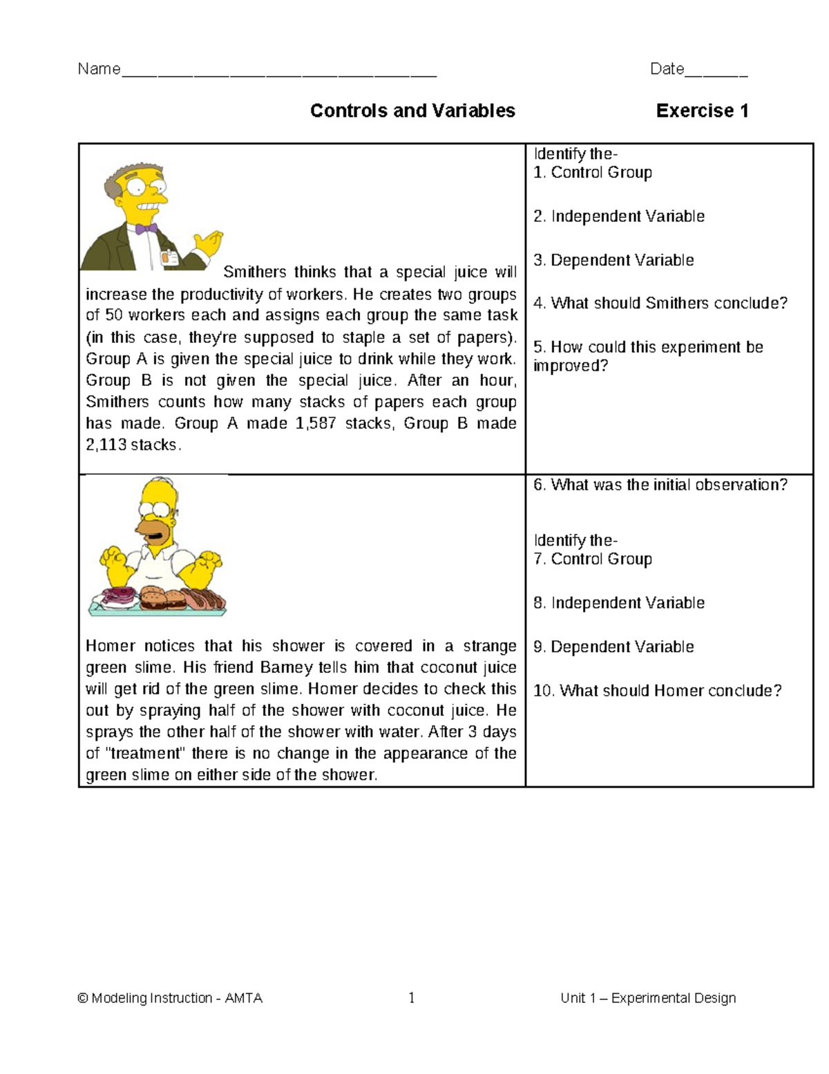 02 Excercise 1 - Simpsons controls and variables - Name