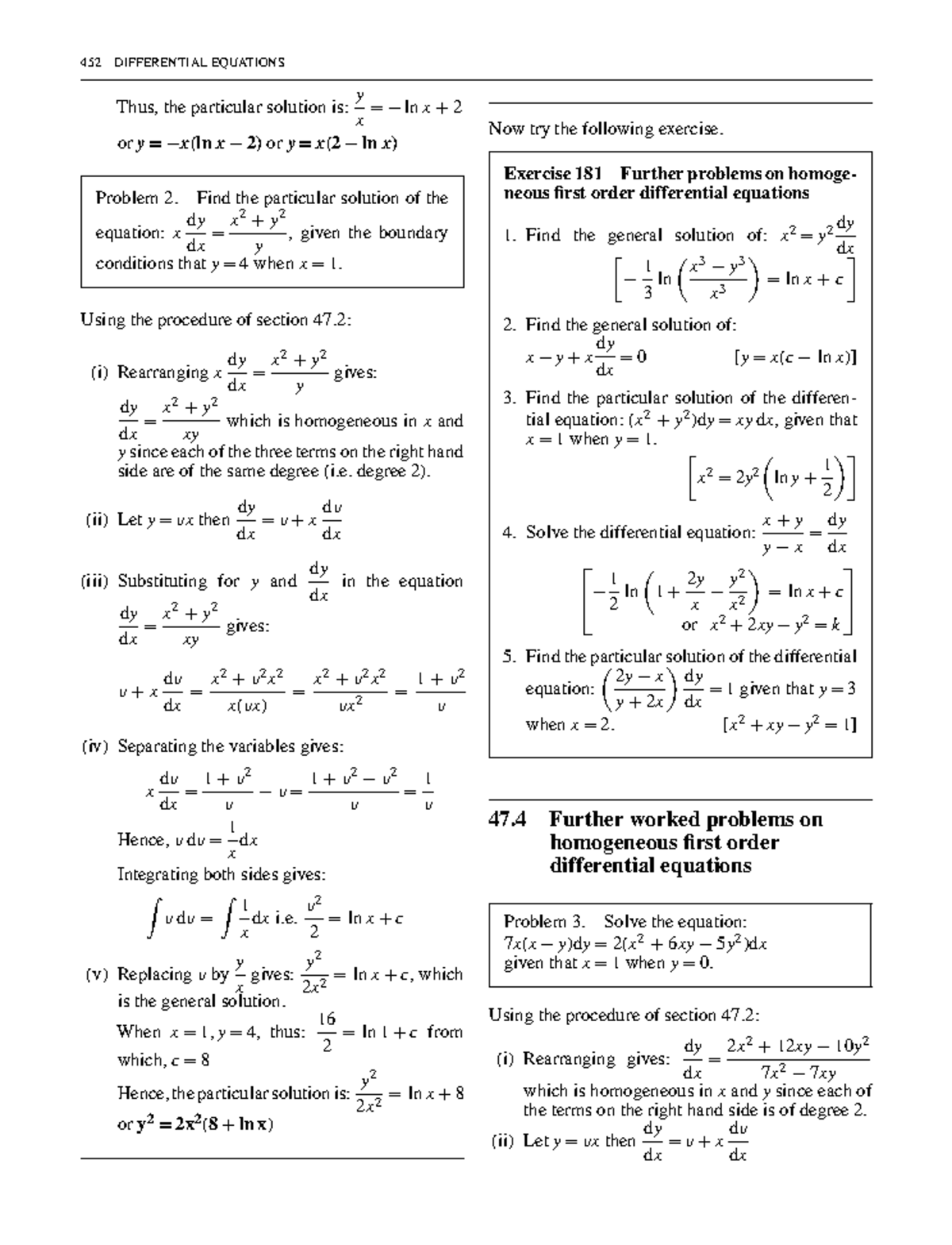 Bird higher engineering mathematics 48 - 452 DIFFERENTIAL EQUATIONS Thus, the particular ...
