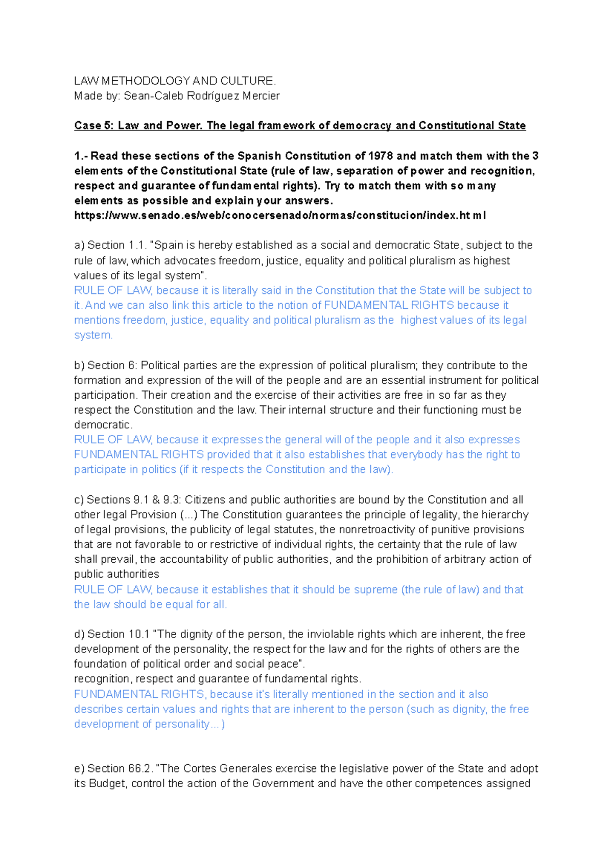 Law methodology and culture case 5 - LAW METHODOLOGY AND CULTURE. Made ...