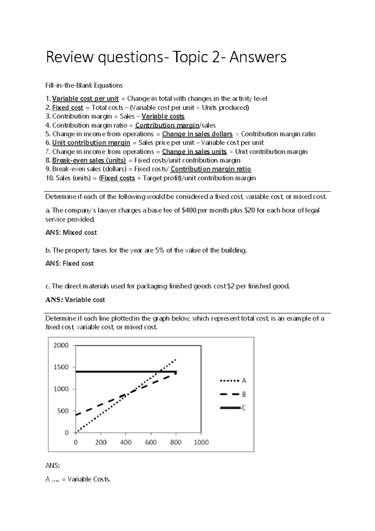 Topic Review for final - Review questions - Topic 2 - Answers Fill-in ...