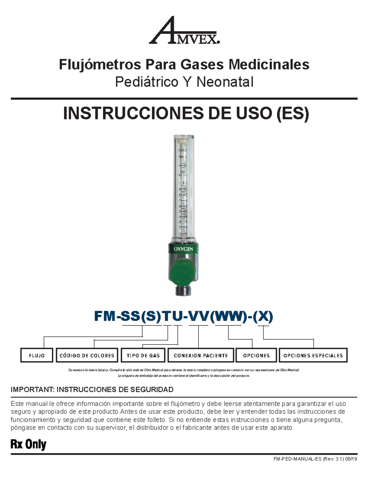 Guia rapida de flujometro timeter - INSTRUCCIONES DE USO (ES) Flujómetros Para Gases Medicinales ...