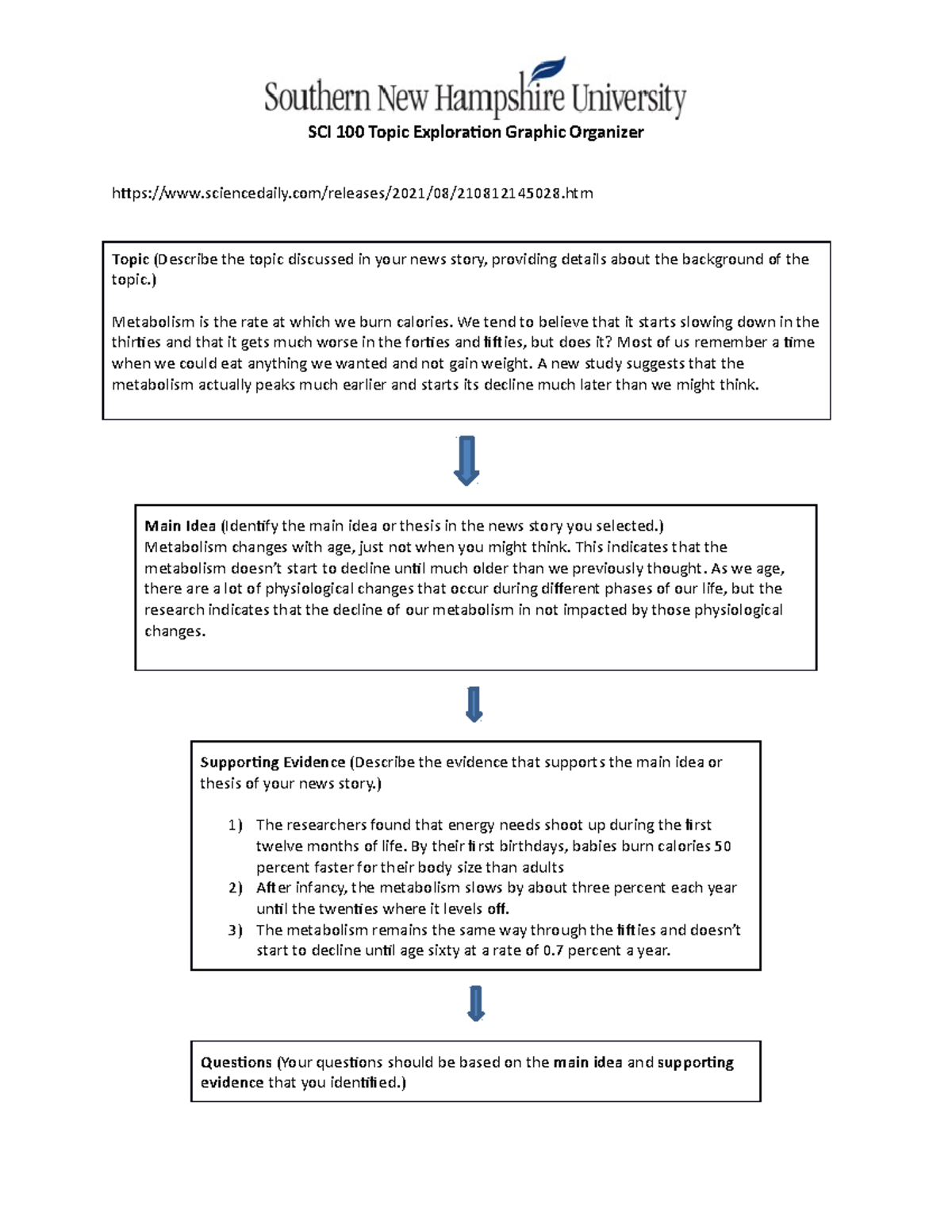 Module 2-3 Project 1 - Topic Exploration Graphic Organizer - SCI 100 ...