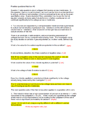 Prob Set 2 Key - BIOS 240 taught by Dr. Gonzelez-Meler: problem set 2 ...