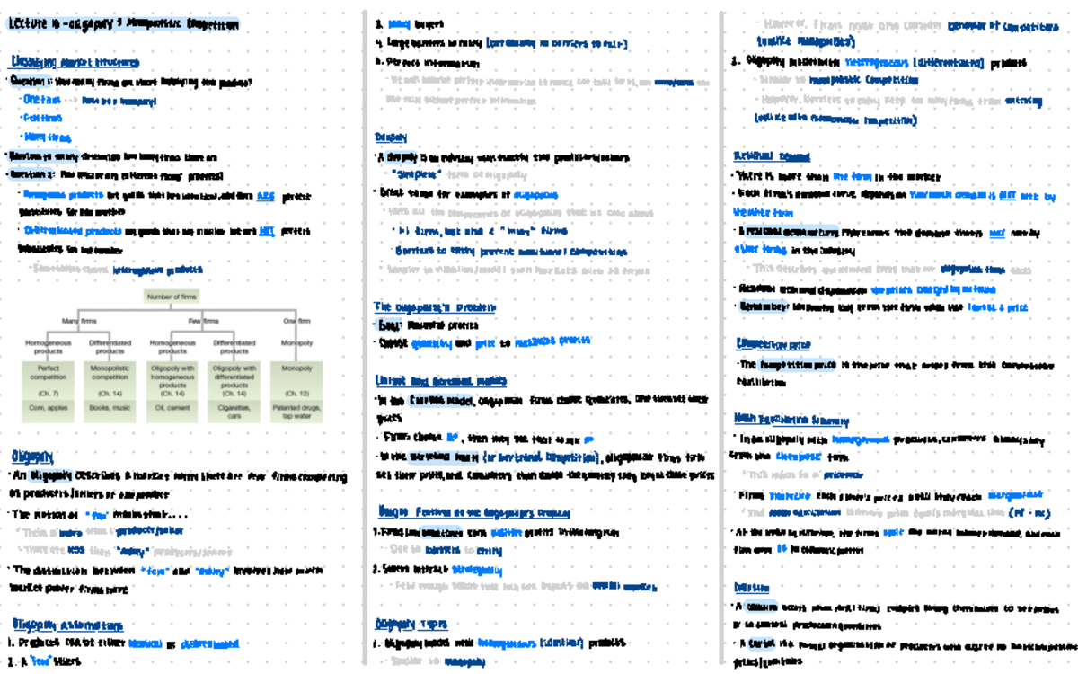 Lecture 13 - Oligopoly and Monopolistic Competition - Lecture 13 ...