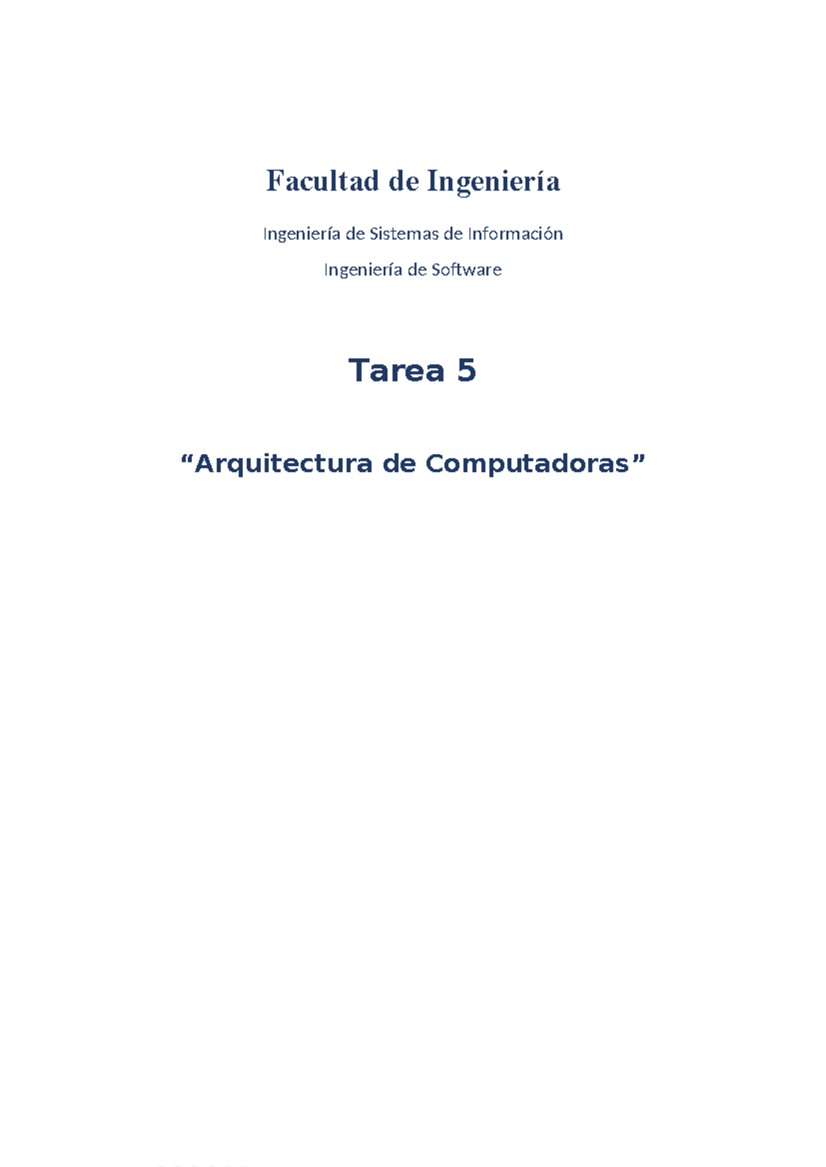 Tarea 5 Arqui de computadoras Numeros binarios - Arquitectura de Computadoras - Ingeniería de ...