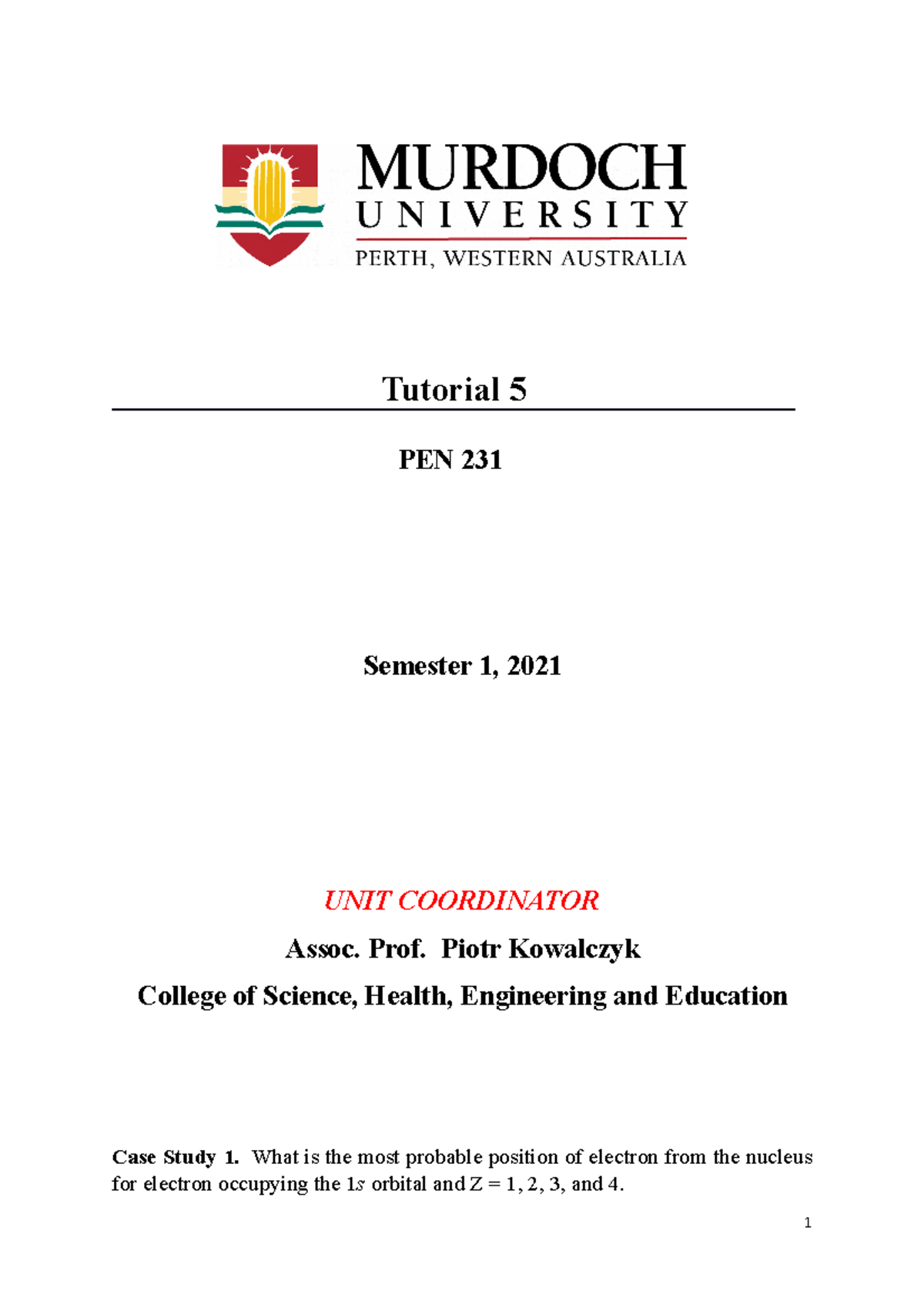 T5 - tute practice questions - PEC231 - Murdoch - Studocu