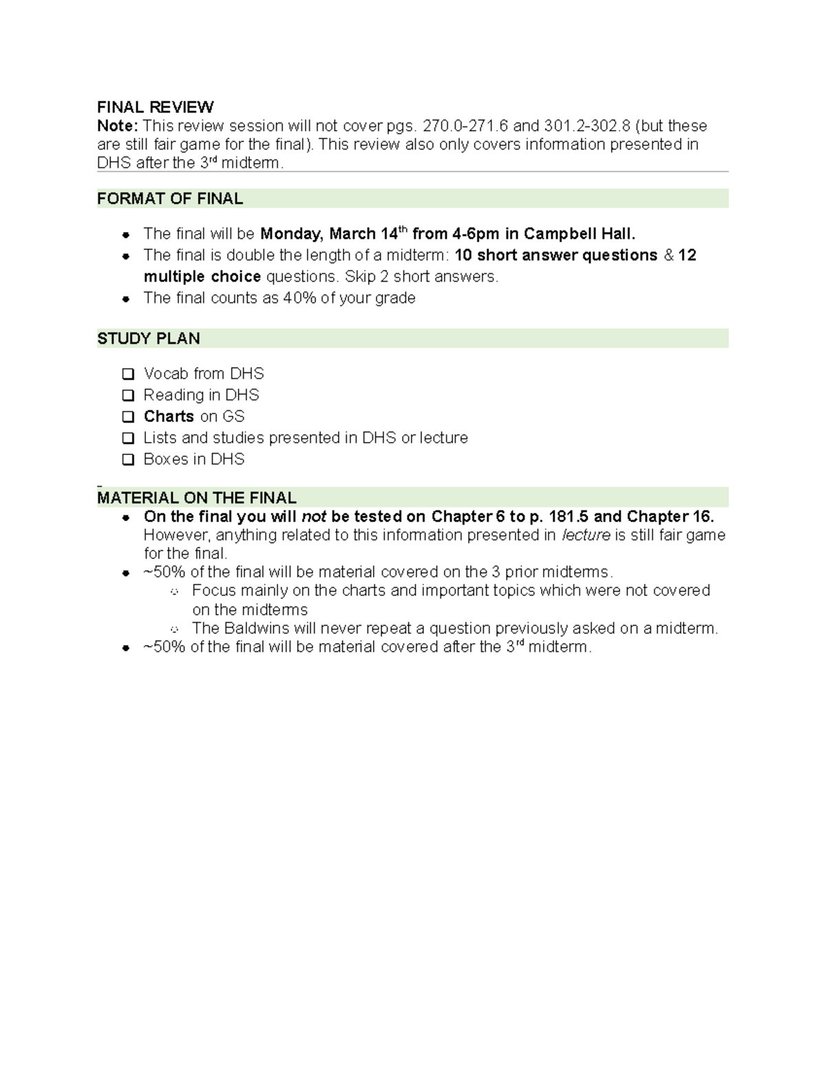 SOC 152A Final Study Guide - FINAL REVIEW Note: This review session will not cover pgs. 270.0 ...
