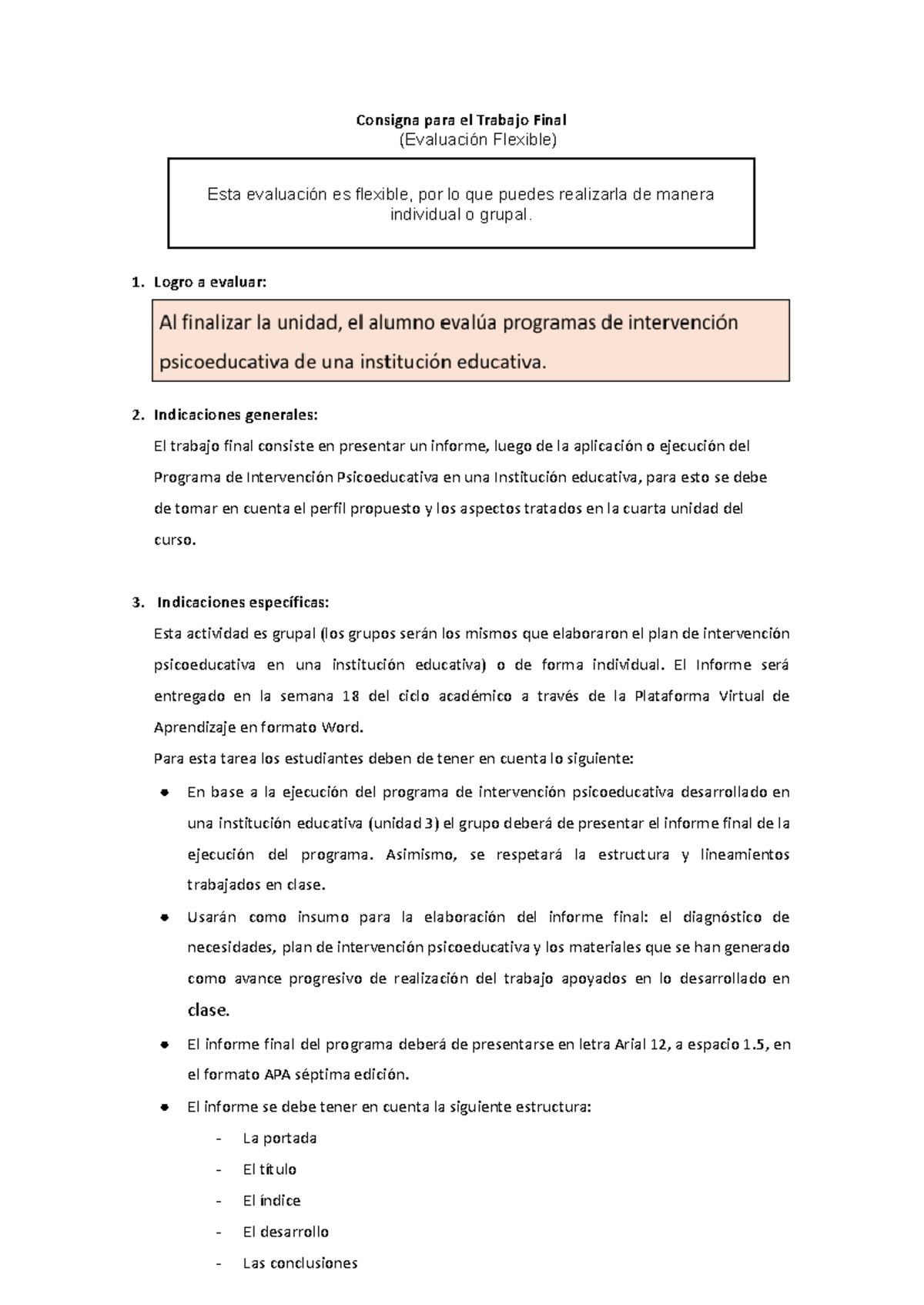 GC P72S TF 24C1M V2 docx - Criterios de evaluación - Consigna para el Trabajo Final (Evaluación ...