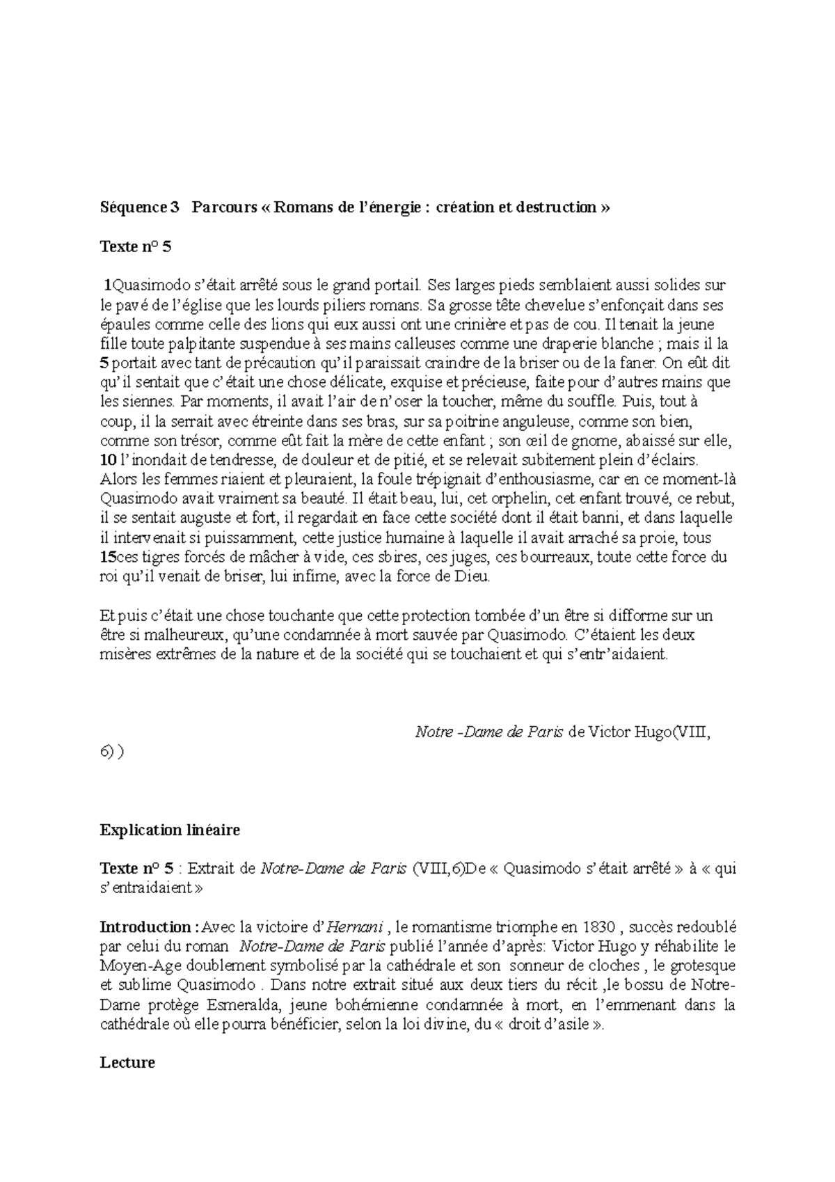 Séquence 3 Texte et Ed T n° 5 - Séquence 3 Parcours « Romans de l ...