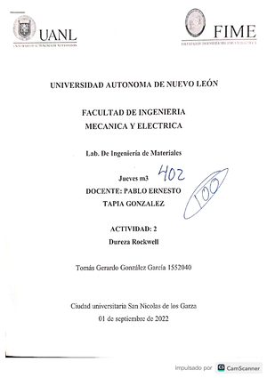 Practica 3 1552040 Lab ME1 - Reporte de Laboratorio Máquinas Eléctricas I P3. Curva ...