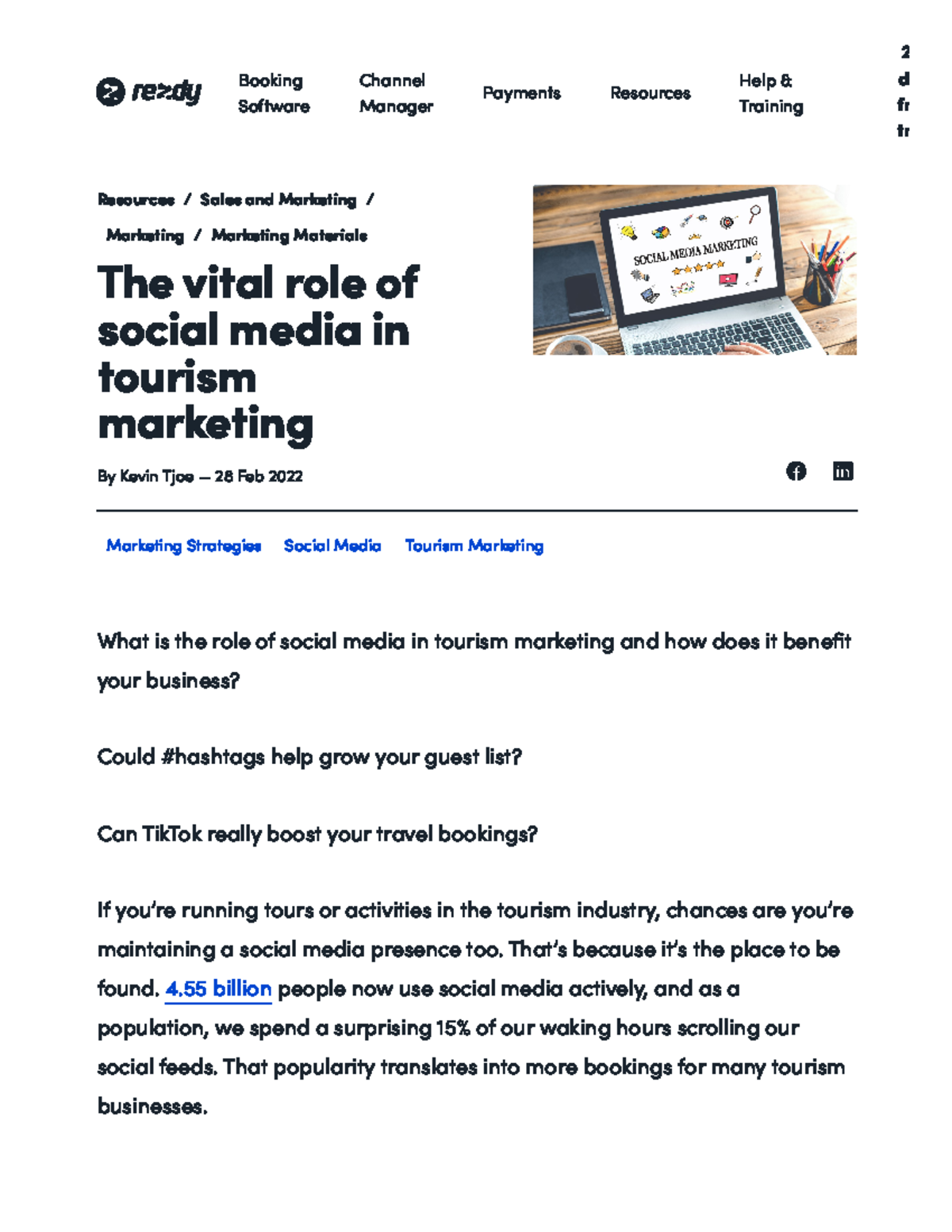 The Vital Role of Social Media in Tourism Marketing Rezdy - / / / The vital role of social media ...