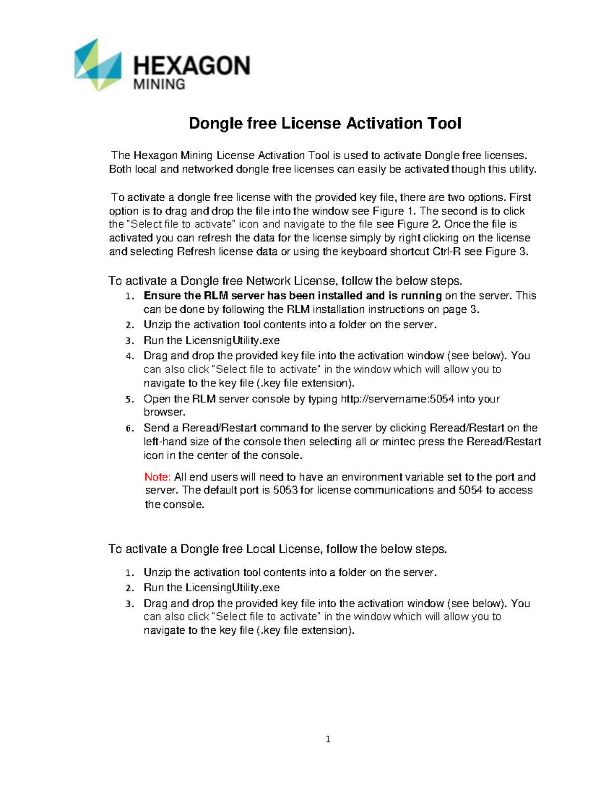Dongle free Activation and RLM Server Installation Steps - Dongle free ...